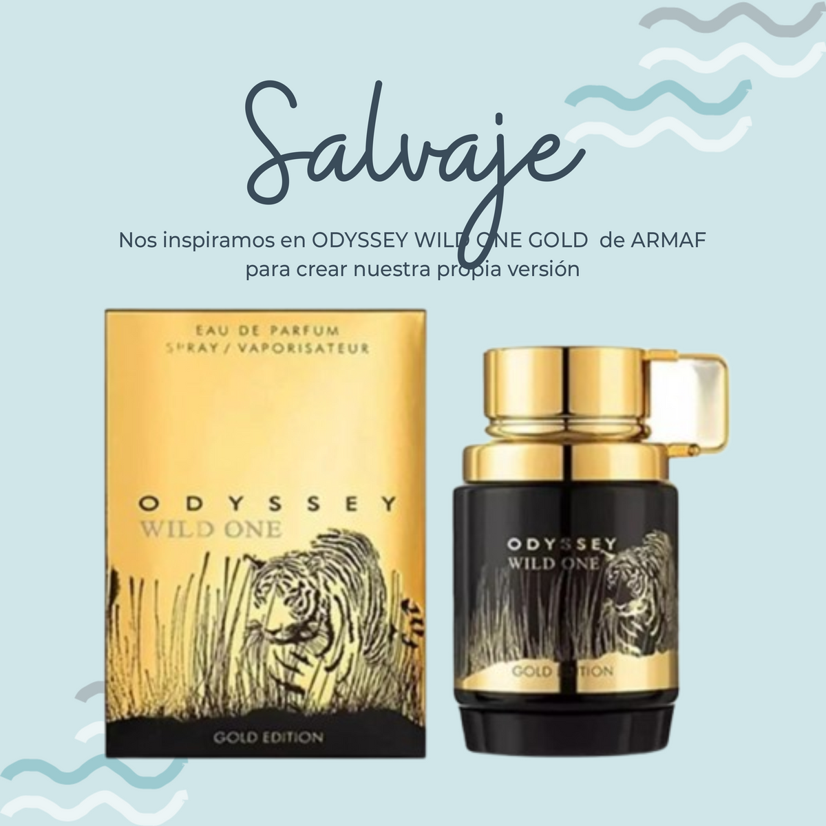 Perfume Salvaje Inspirado en ODYSSEY WILD ONE GOLD de ARMAF – PerfumeriaEau